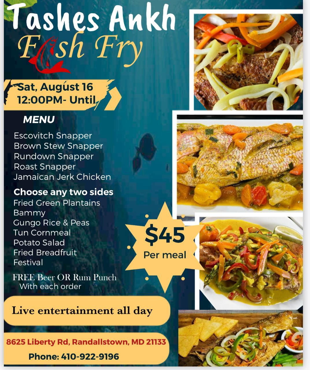 Home - Tashes Ankh Caribbean Restaurant - Food delivery - Randallstown ...